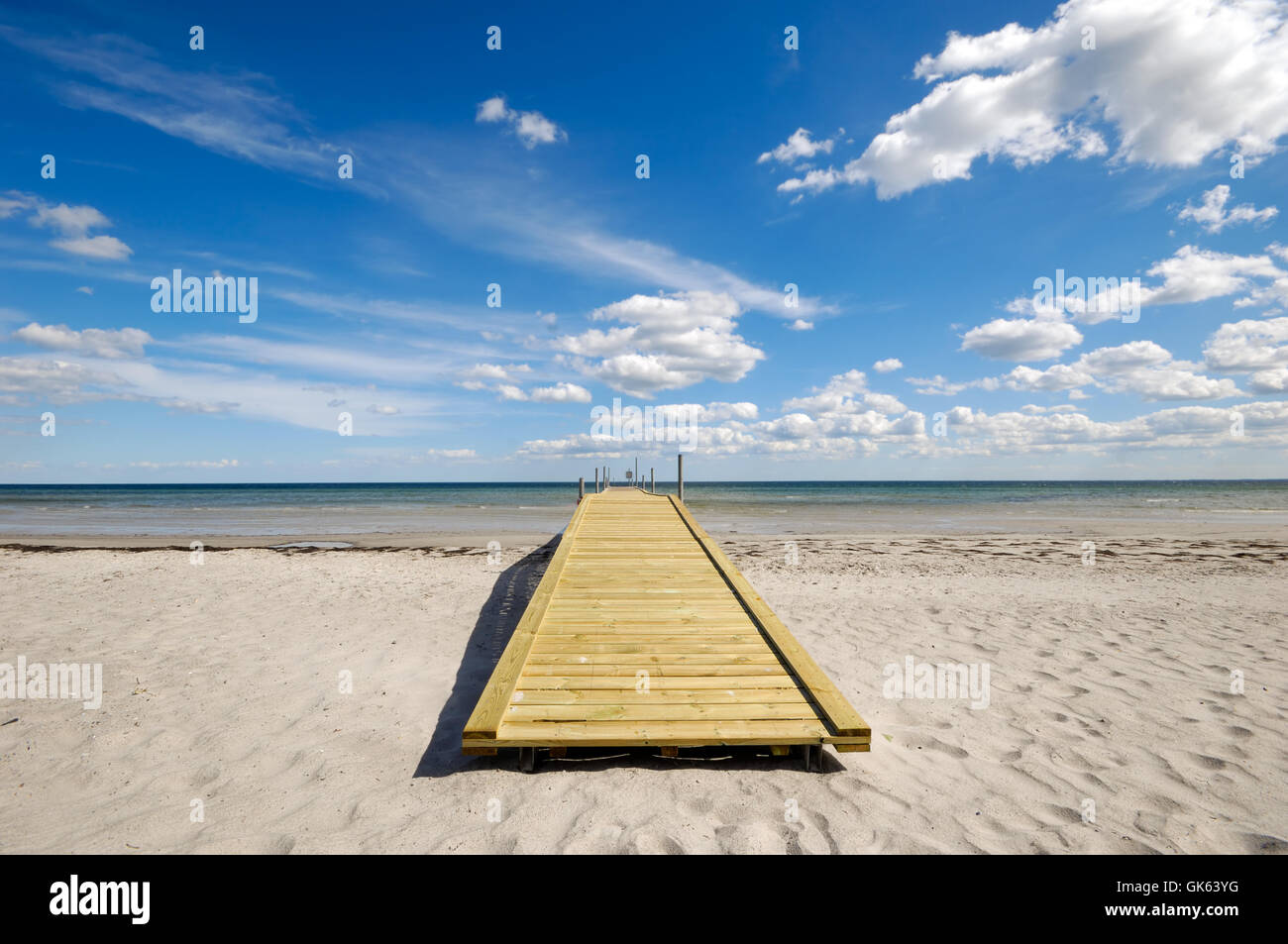 Bridge on beach Stock Photo - Alamy