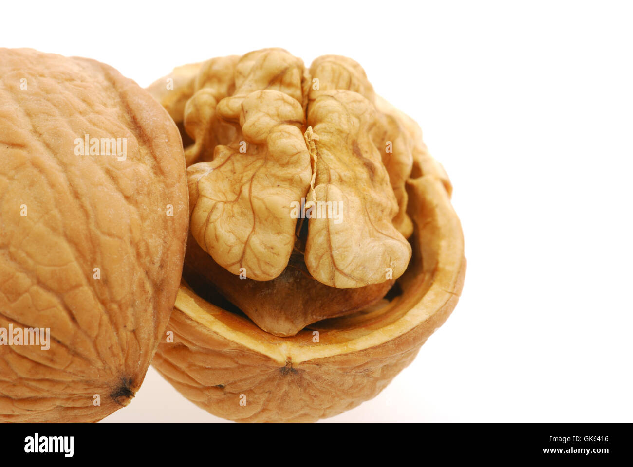 Isolated open walnut hi-res stock photography and images - Alamy