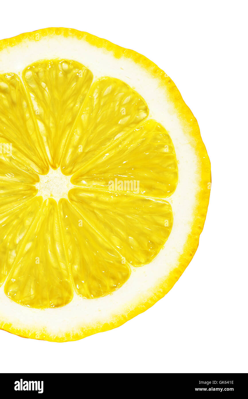 Section lemon isolated Stock Photo - Alamy
