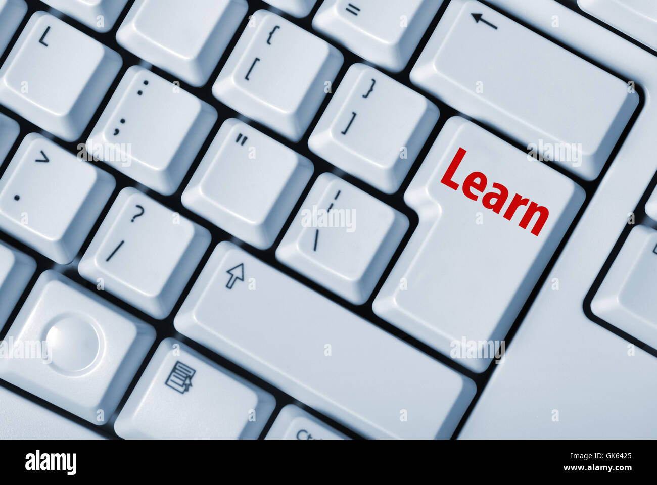keyboard with key learn Stock Photo - Alamy