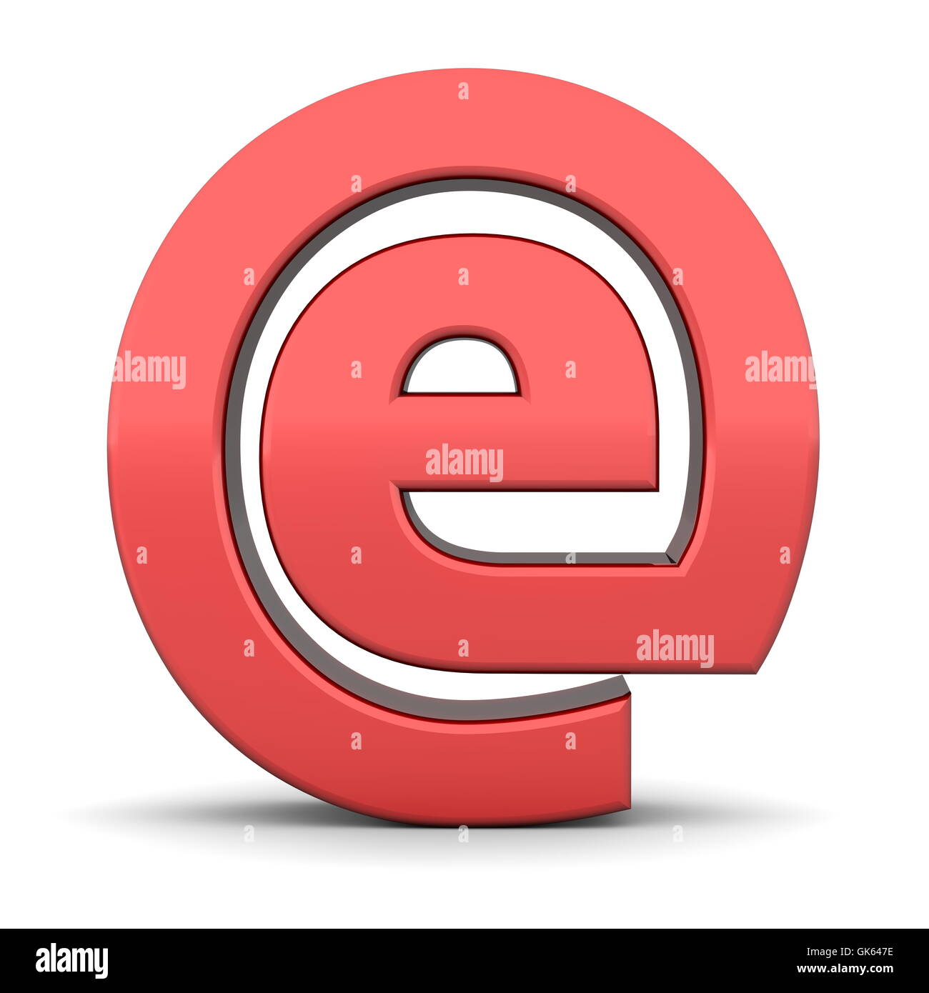 Shiny Red e-AT Symbol Stock Photo - Alamy