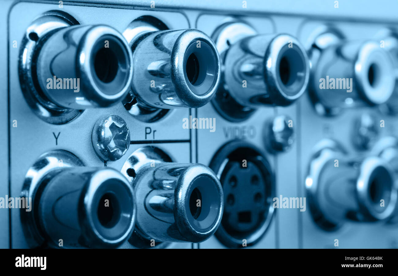 The panel of inputs blue color Stock Photo - Alamy