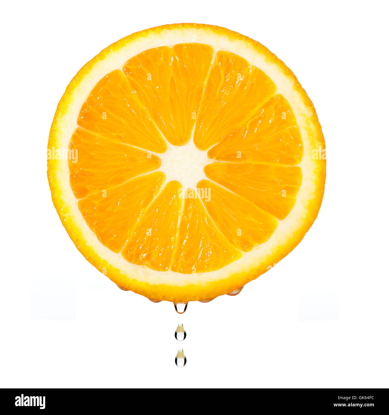 Section orange with drop Stock Photo - Alamy