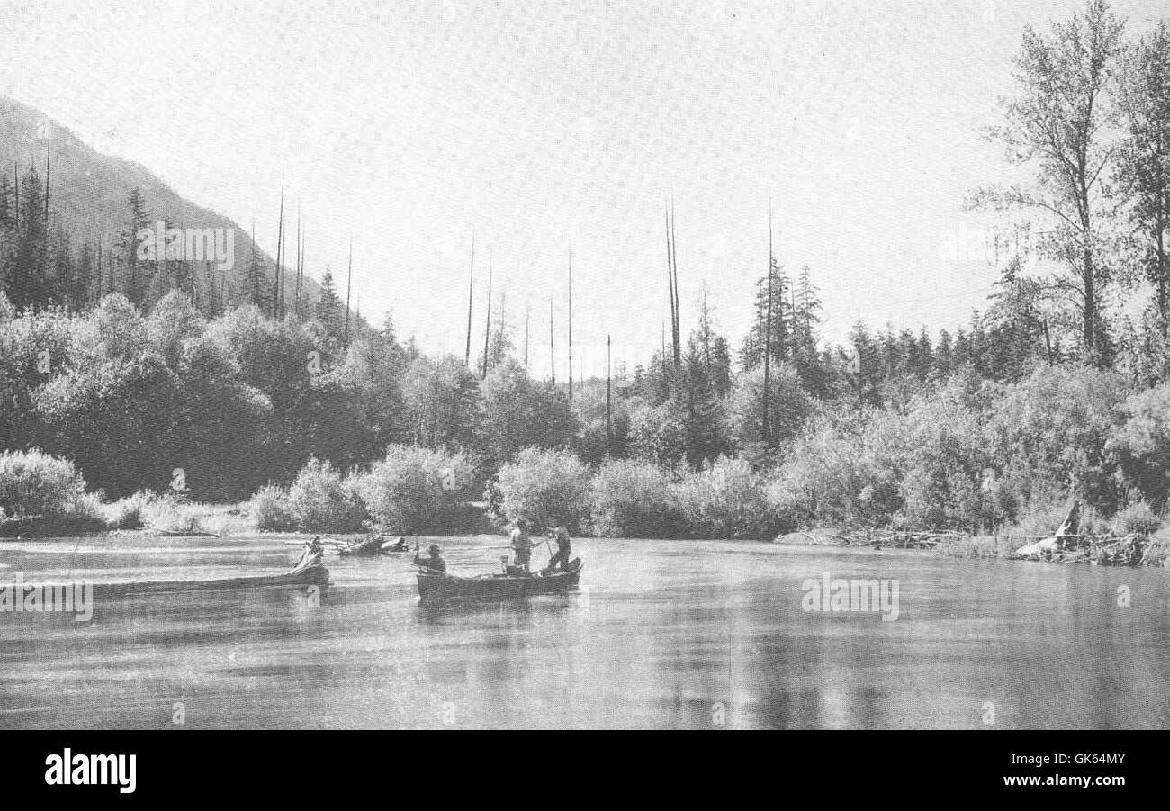 This image shows the Cowichan River, located on Vancouver Island ...