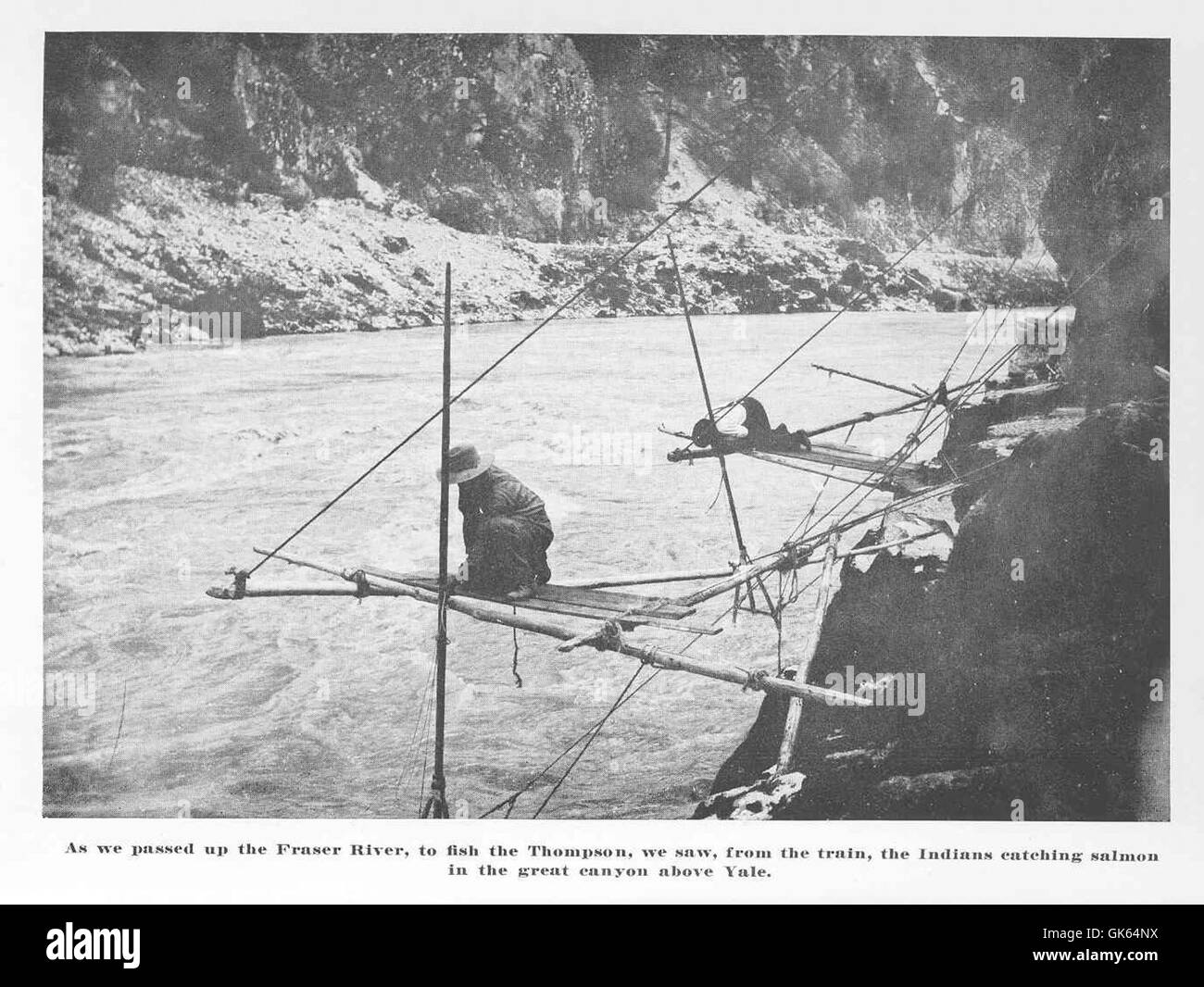 While traveling along the Fraser River, a scene unfolds showing ...