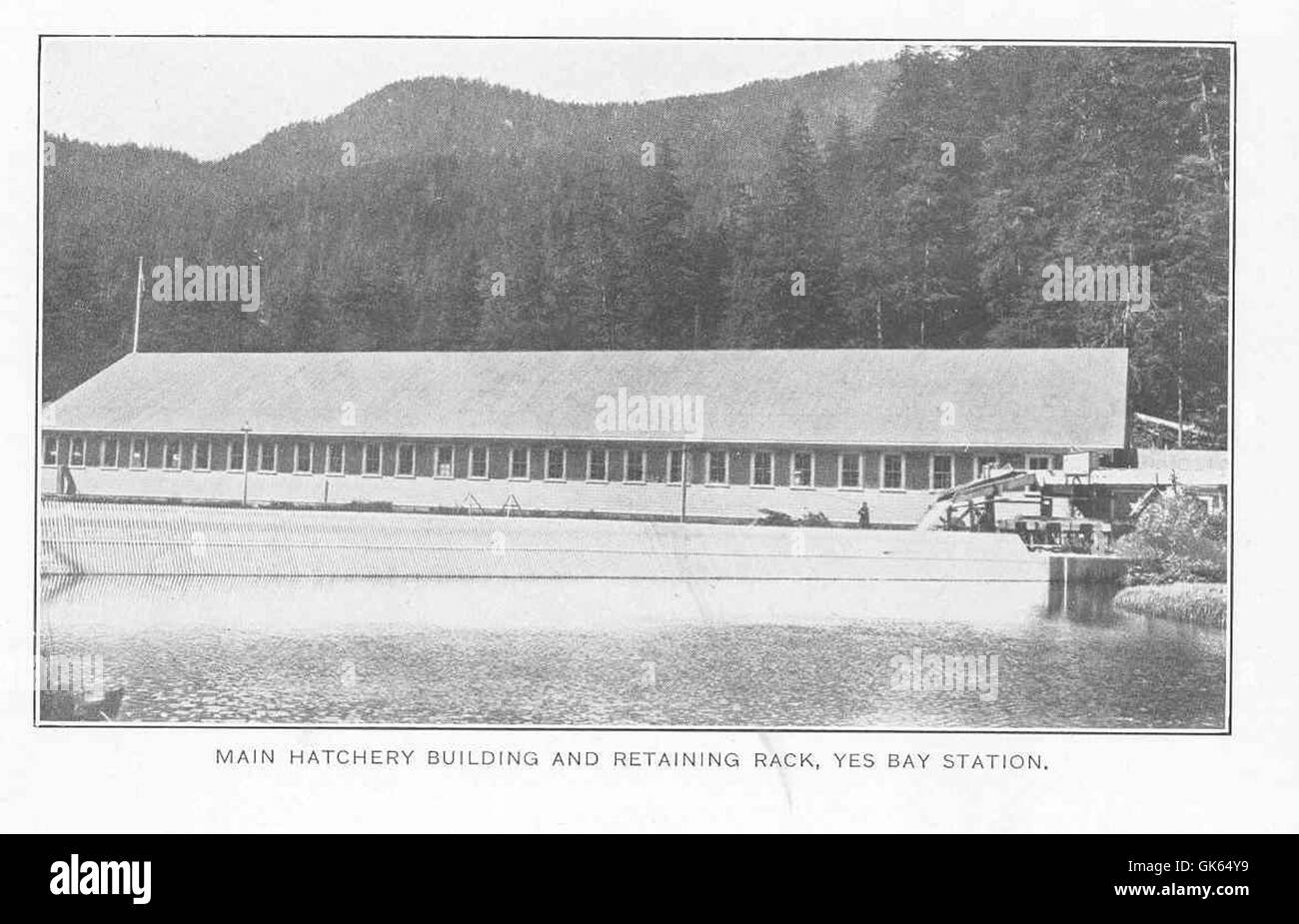 The main hatchery building and retaining rack at Yes Bay Station in ...