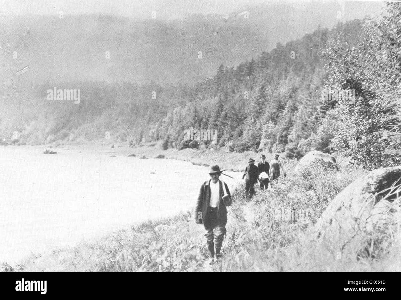 An Indian funeral on the Chilkoot River, where traditional ceremonies ...