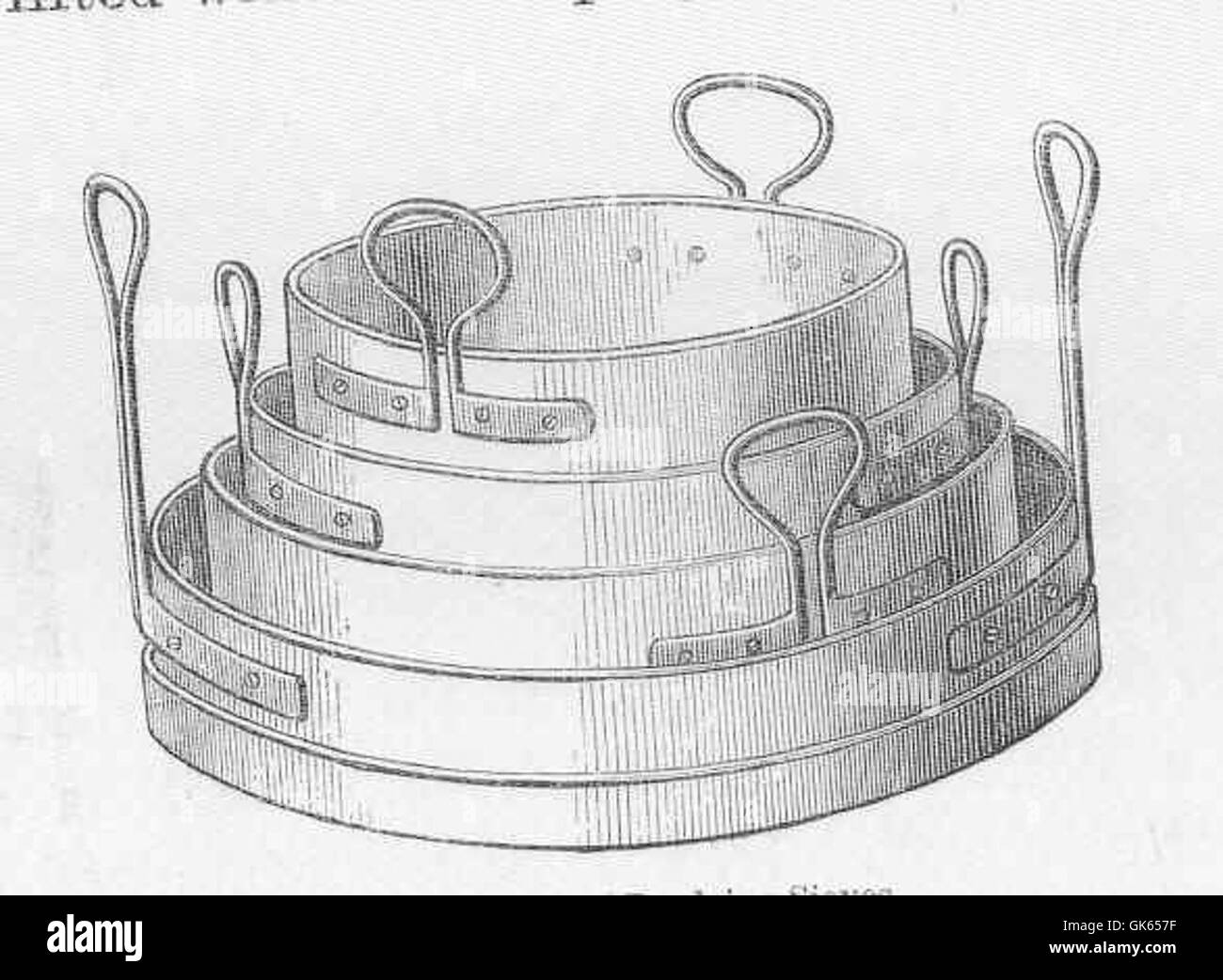 A set of dredging sieves used in marine research to separate different ...