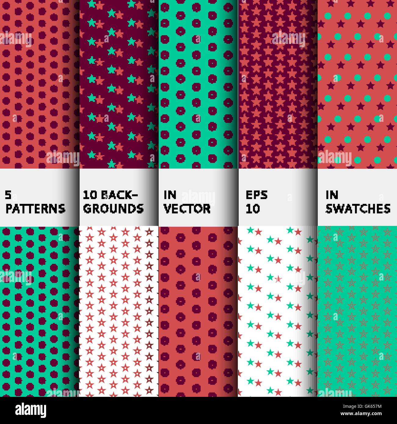 Ten patterns Stock Vector Images - Alamy