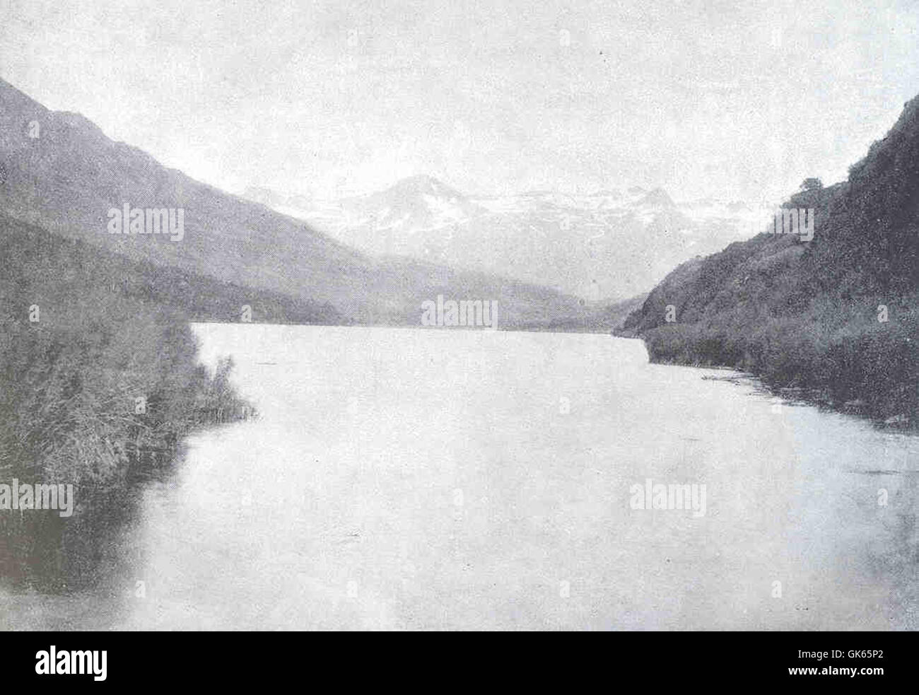 This image shows a lake tributary flowing into the West Arm of Karluk ...