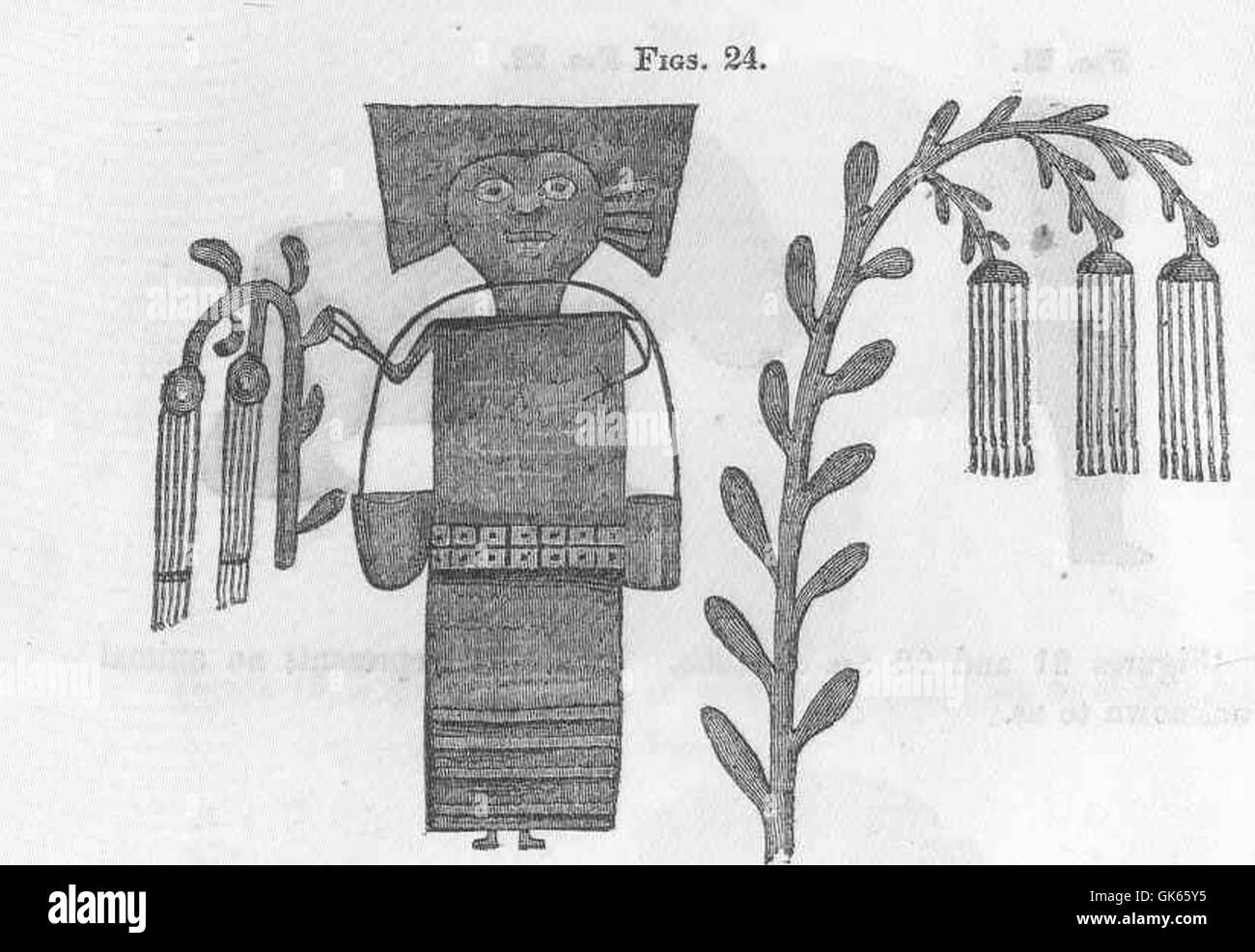 This image depicts paintings on the exterior of an earthen jar ...