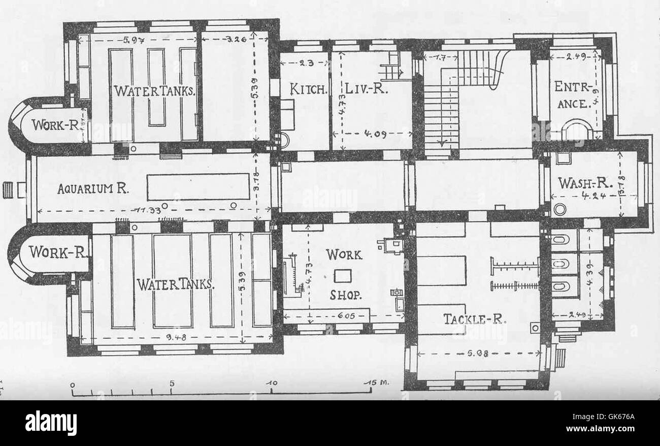 This plan shows the first floor layout of the Friedrichshagen Institute ...