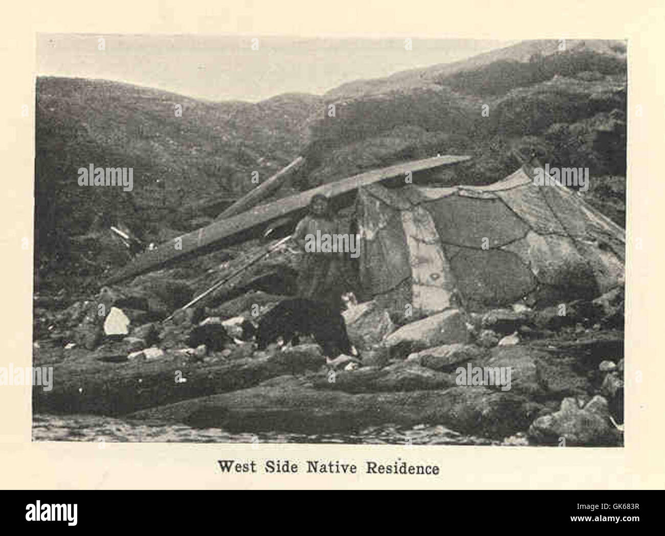 This image shows a traditional Native residence on the west side ...