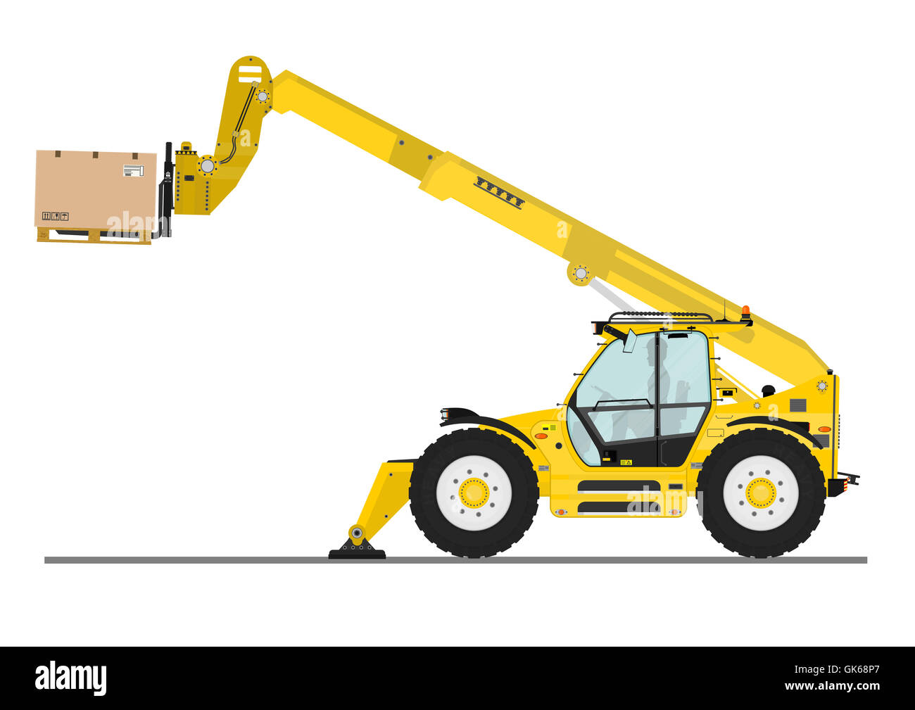 Construction telehandler Cut Out Stock Images & Pictures - Alamy