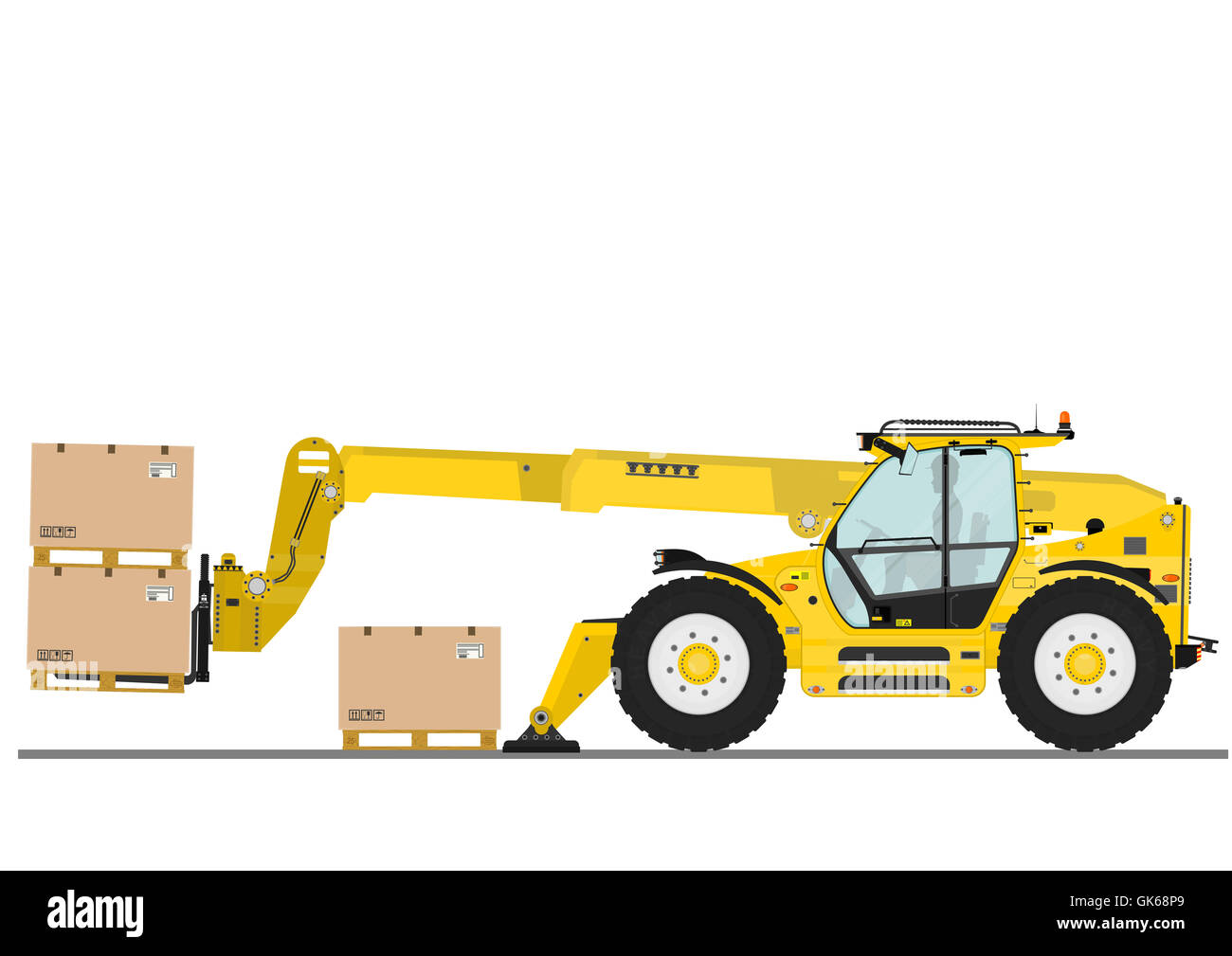 Construction telehandler Cut Out Stock Images & Pictures - Alamy