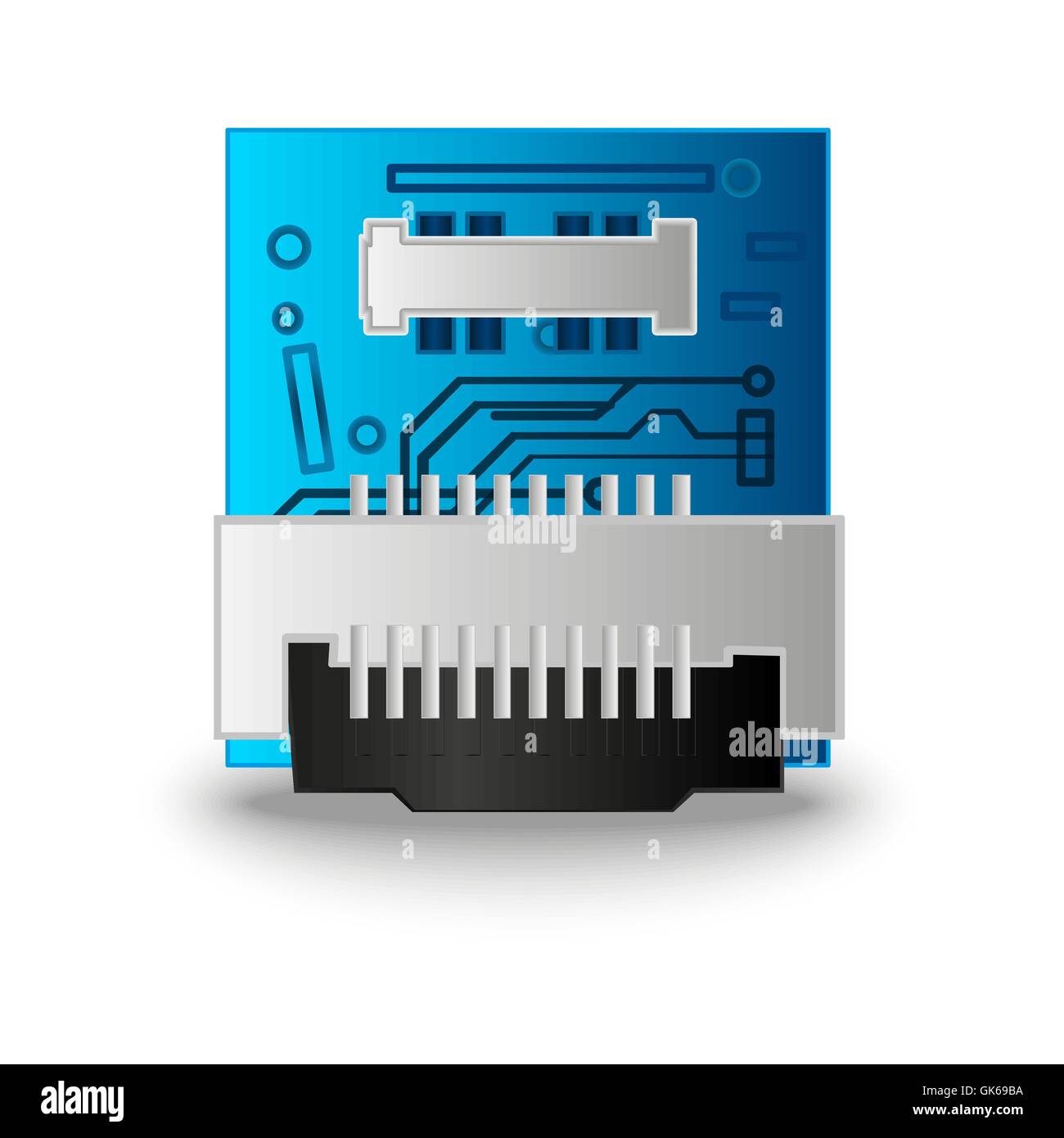 3D chip computer processor illustration. Graphic processor. Vector ... 3D chip computer processor illustration. Graphic processor. Vector ...