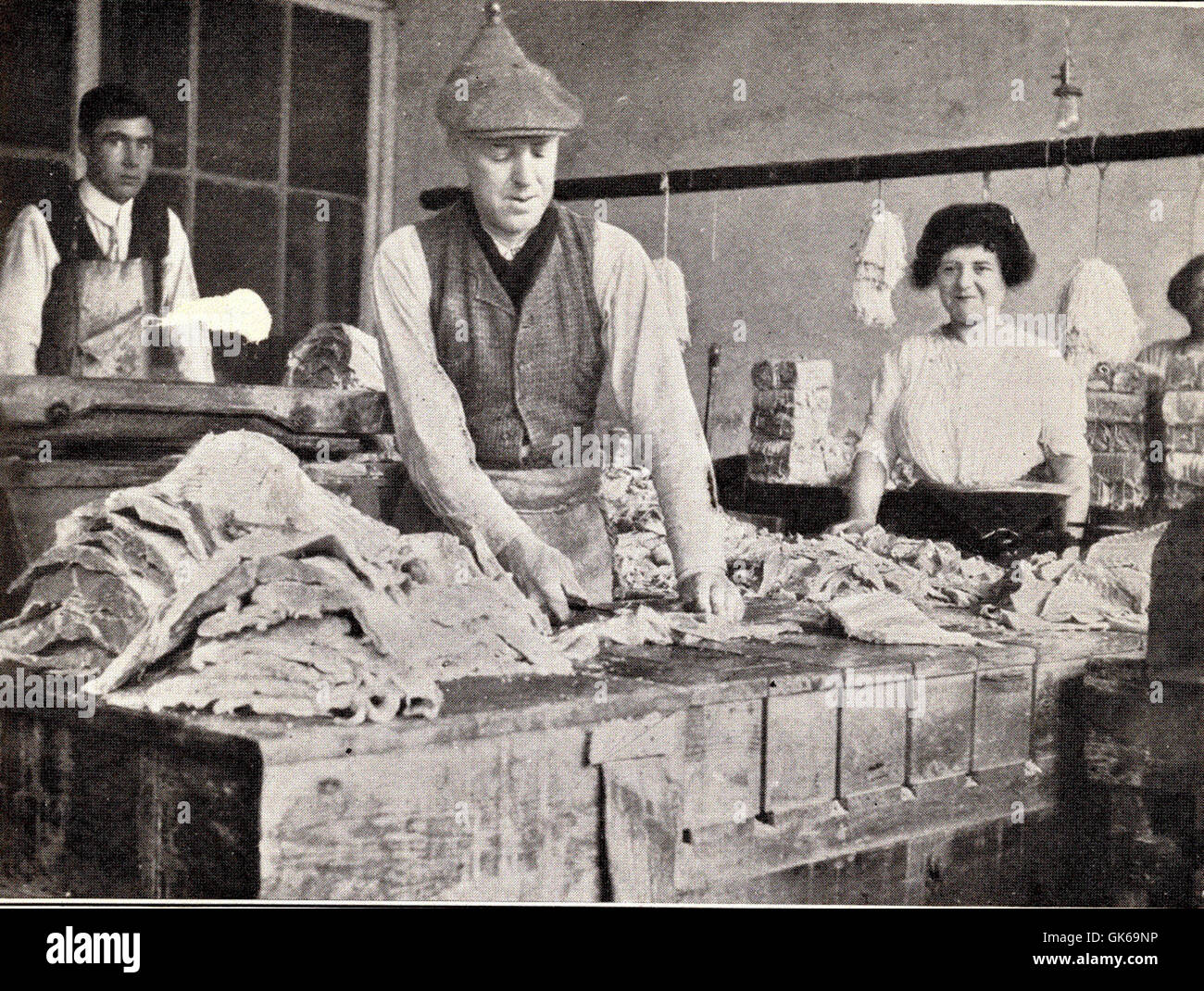 52256 Cutting Strips for the Making of Cod Bricks Stock Photo - Alamy