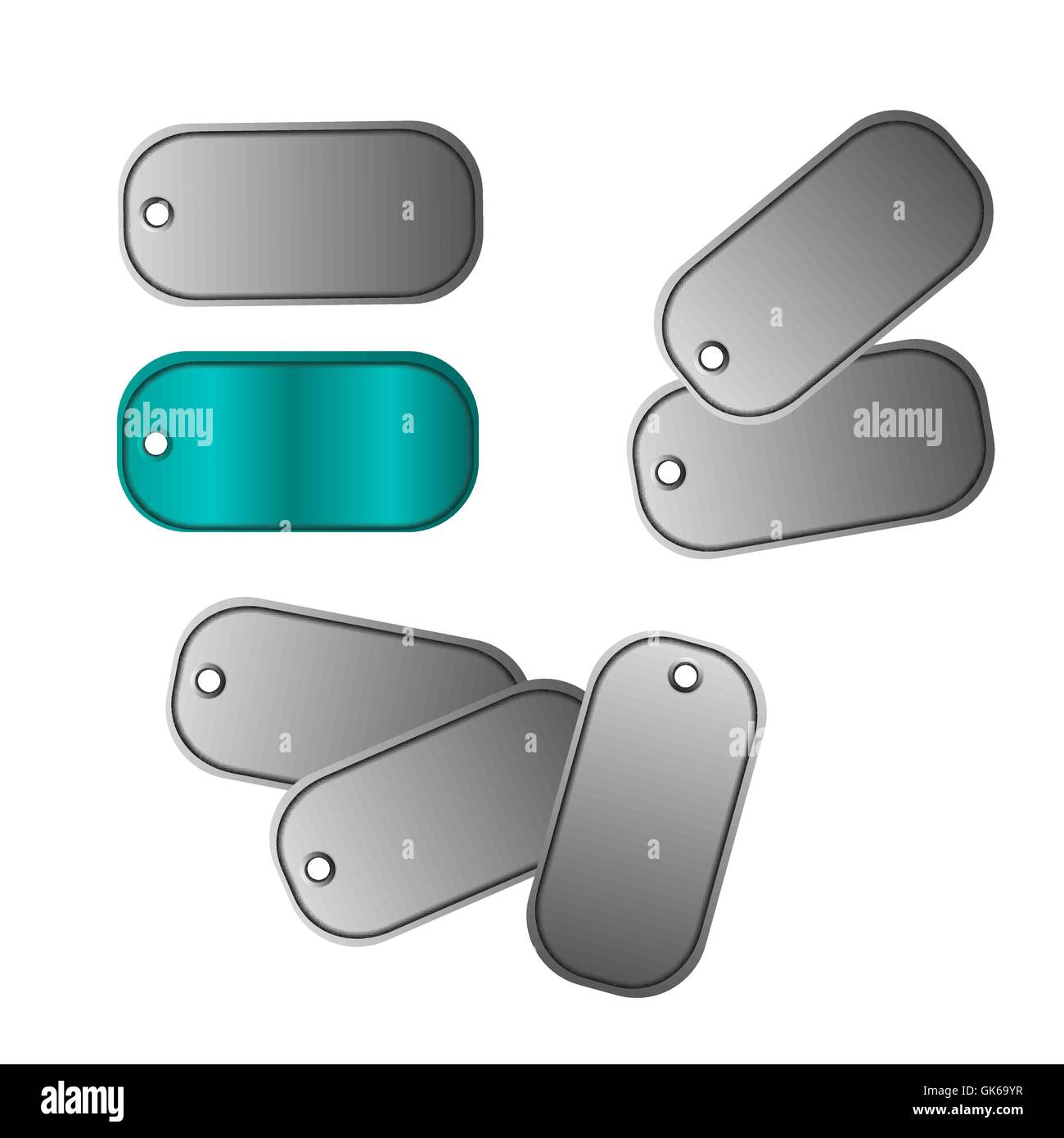 Vector illustration of tags in eps, metal chain Stock Vector Image ...