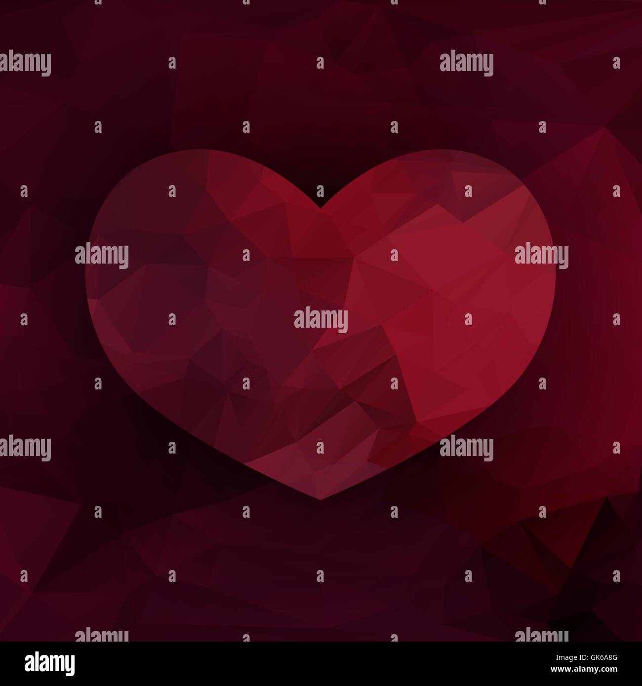 Triangle heart in vector, red love banner Stock Vector Image & Art - Alamy