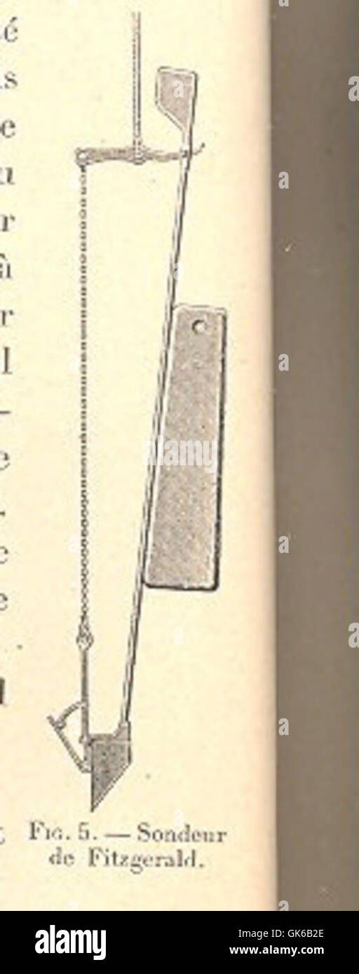 This 19th-century illustration, 'Sondeur de Fitzgerald', is a vintage ...