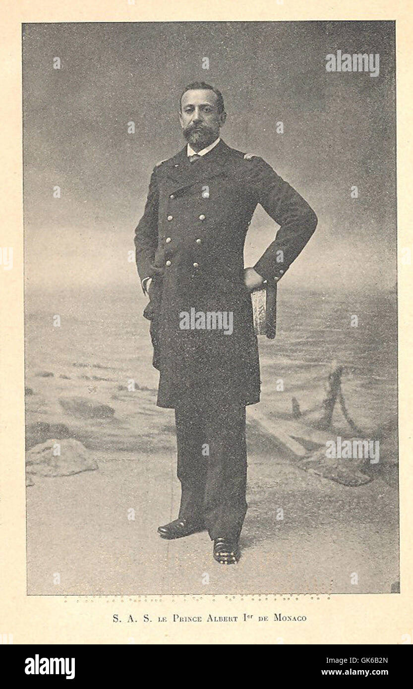 An illustration from a historical book showing Prince Albert I of ...