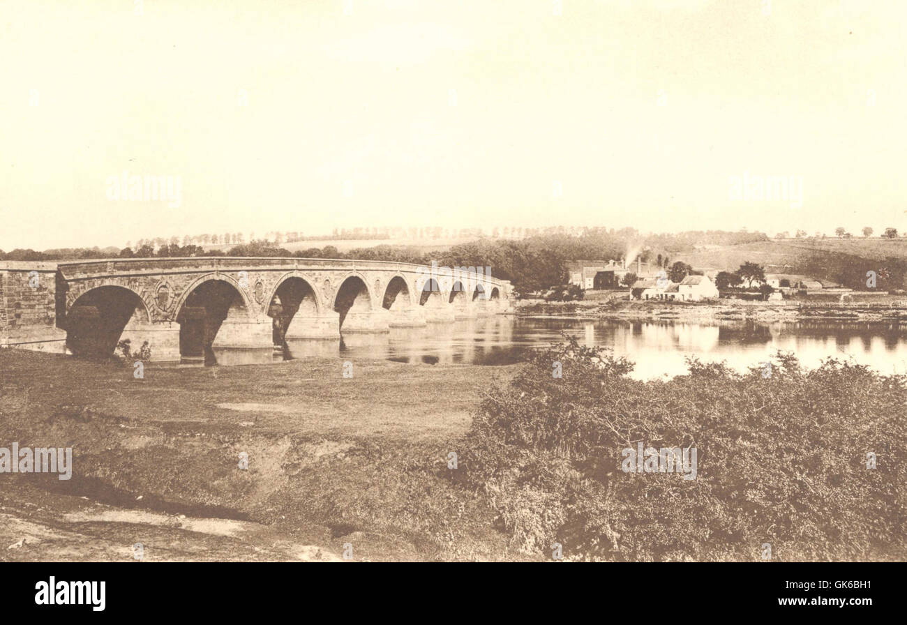 Hexham Bridge, located in Hexham, England, spans the River Tyne. This ...