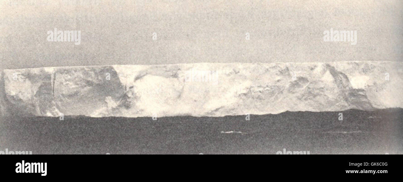A table-shaped iceberg photographed on December 19, 1898. This type of ...