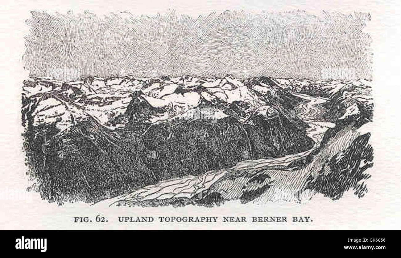 The upland topography near Berner Bay is depicted, showcasing the ...