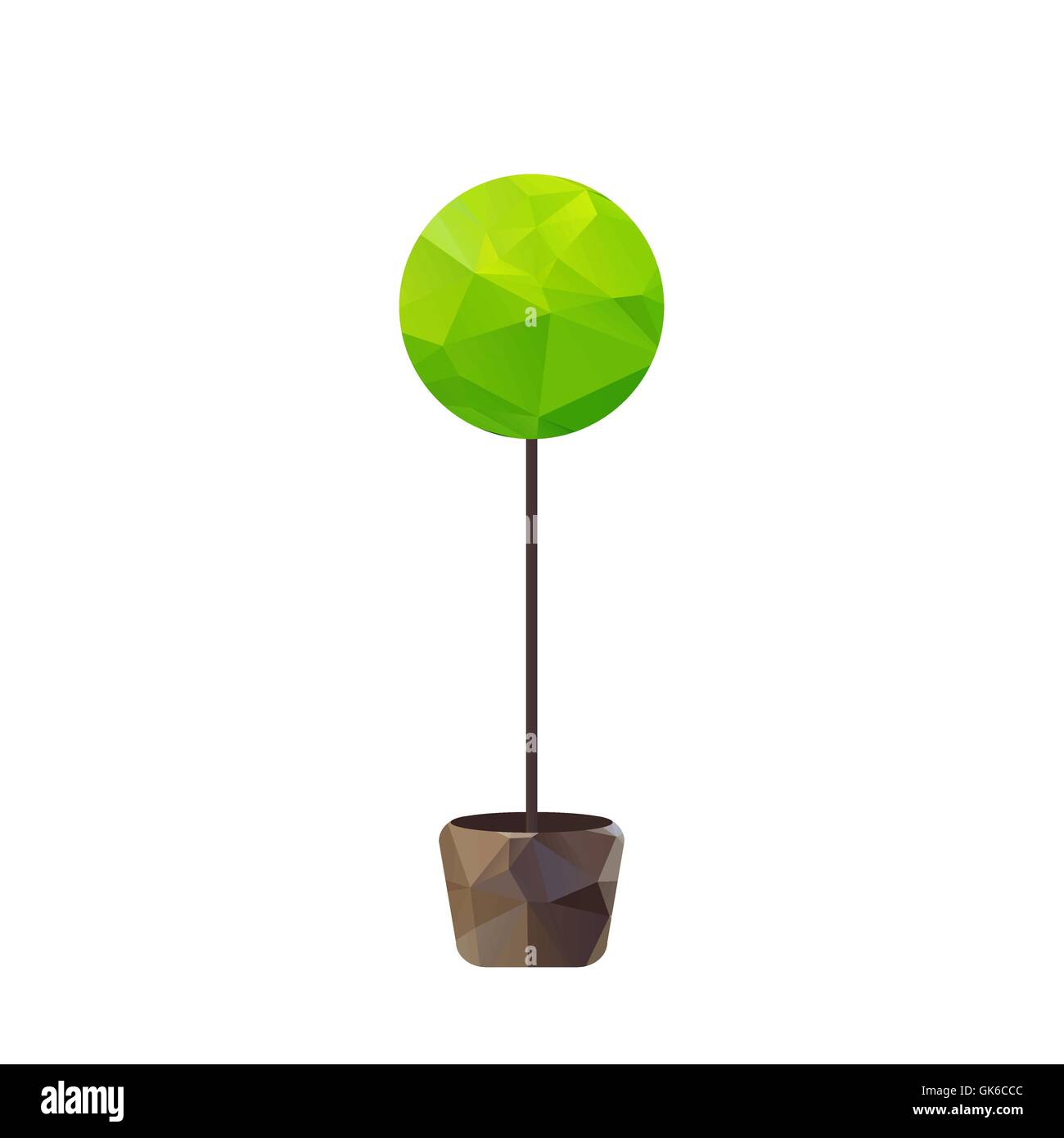 Vector triangle tree in pot, nature symbol Stock Vector Image & Art - Alamy