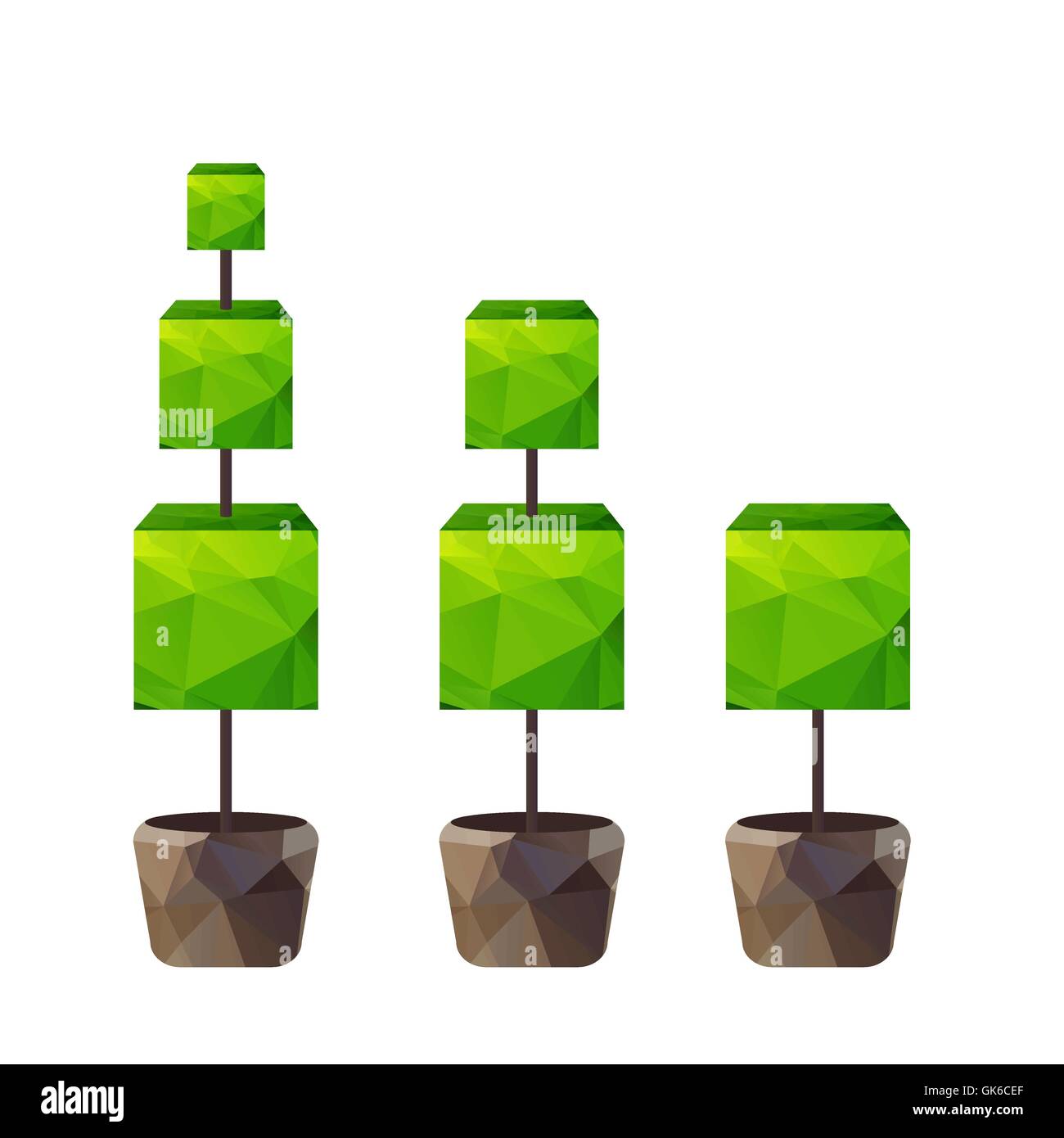 Vector triangle tree in pot, nature symbol Stock Vector Image & Art - Alamy