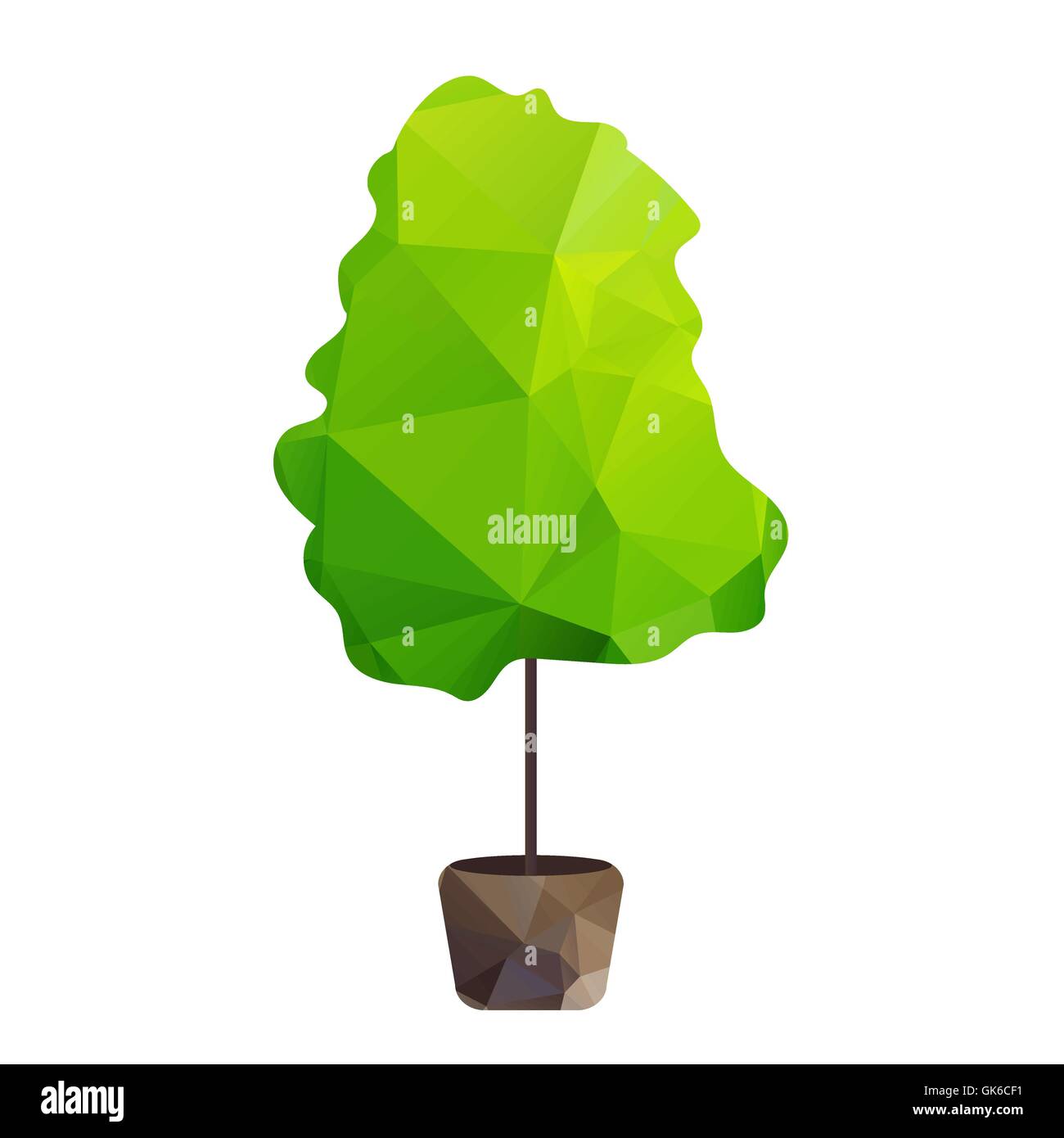 Vector triangle tree in pot, nature symbol Stock Vector Image & Art - Alamy