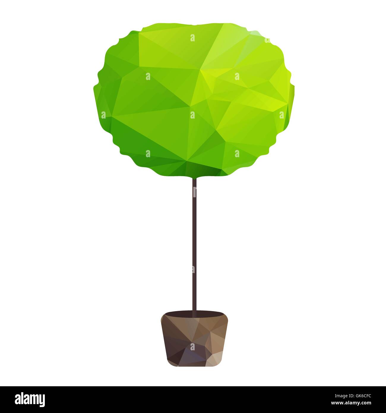 Vector triangle tree in pot, nature symbol Stock Vector Image & Art - Alamy