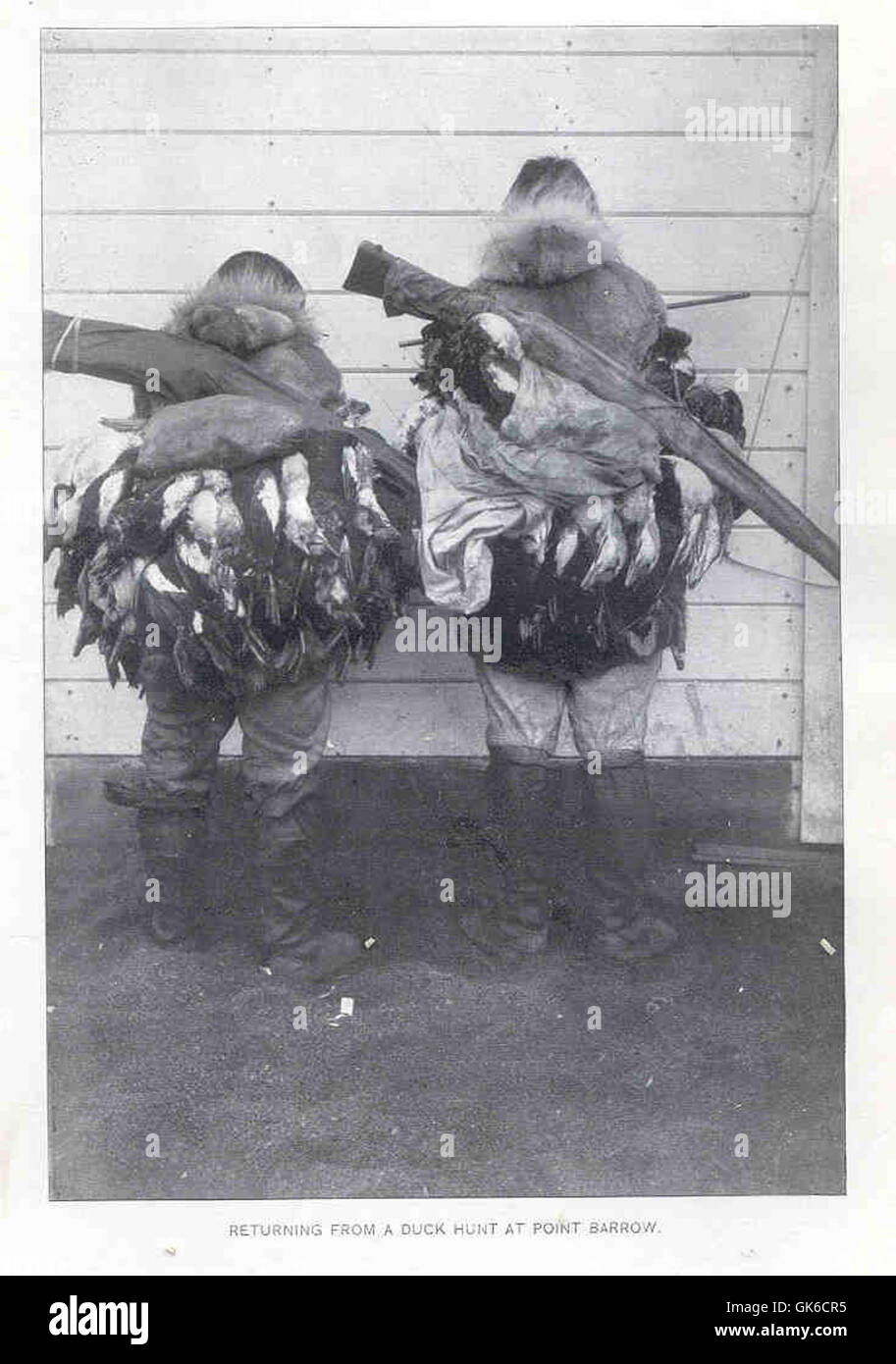 This image shows hunters returning from a successful duck hunt at Point ...