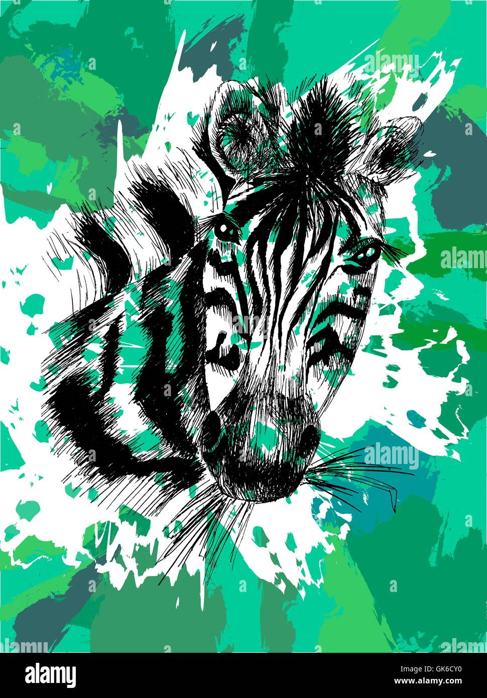 Vector zebra head and safari animal. Vector Stock Vector Image & Art ...
