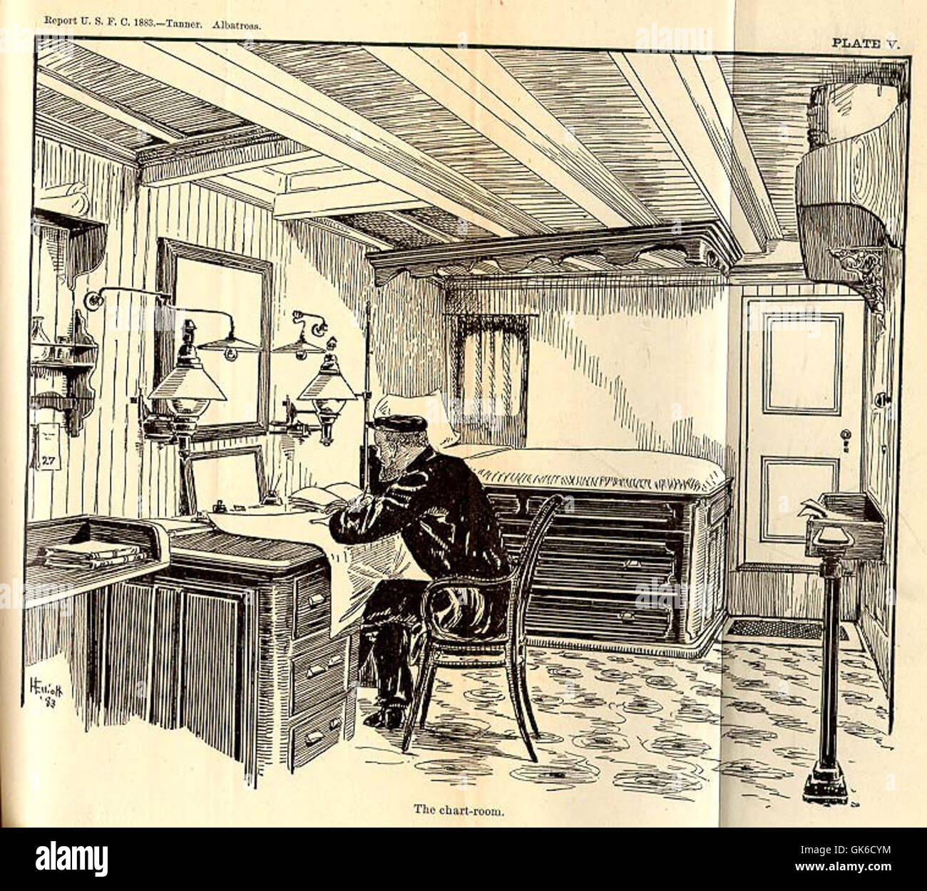 The chart room of the Albatross was a key feature on the research ...