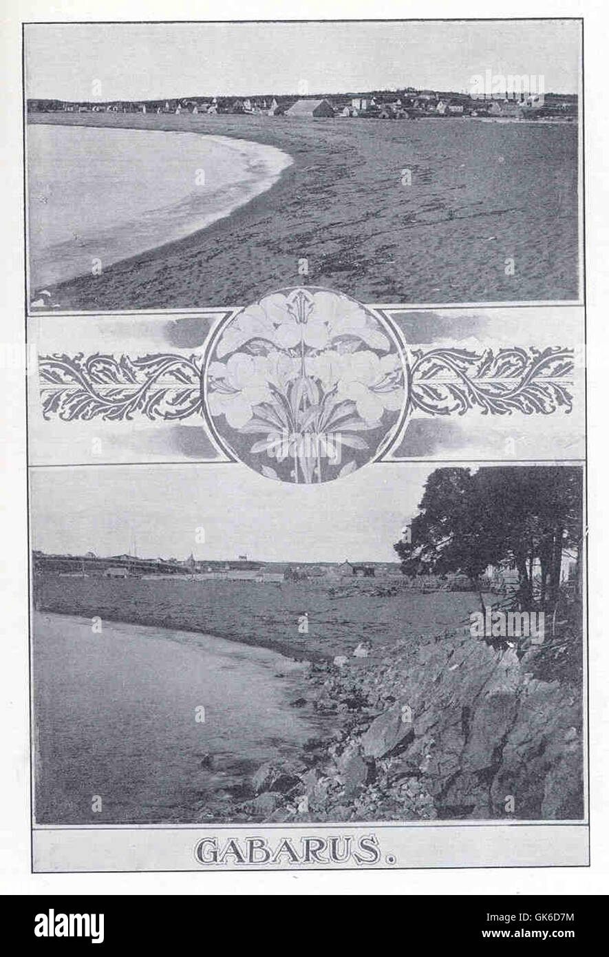 A historical image of Gabarus, a location in Nova Scotia known for its ...