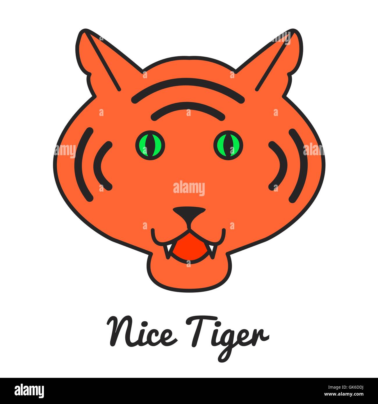 Tiger Football Logo Red