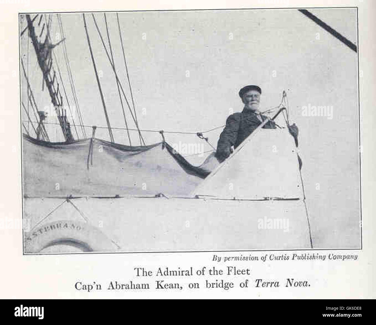 Admiral of the Fleet Captain Abraham Kean is shown on the bridge of the ...