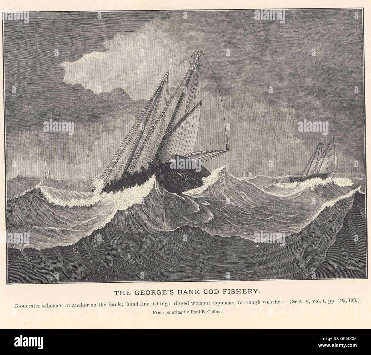 George's Bank cod fishery, an important site for cod fishing off the ...