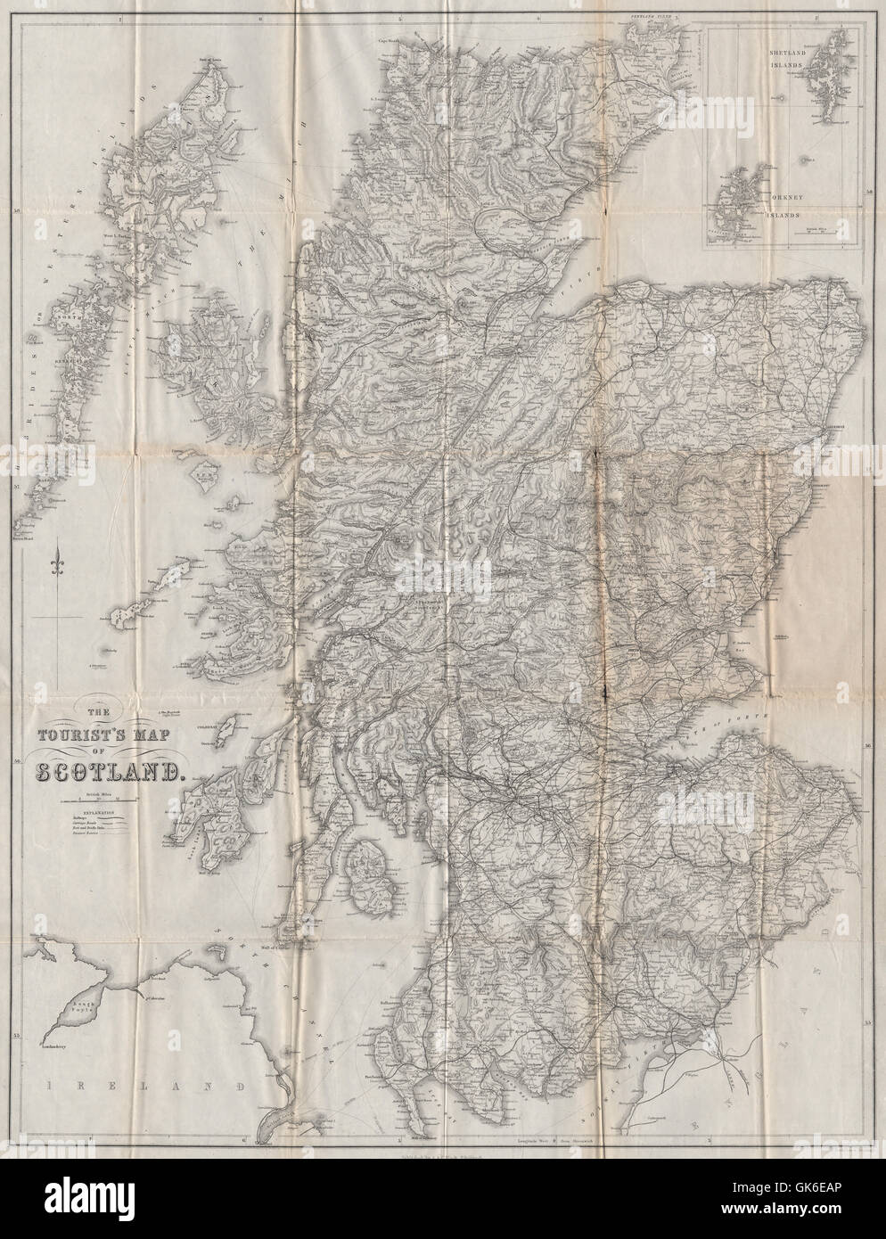 Scotland Map Railways High Resolution Stock Photography and Images - Alamy