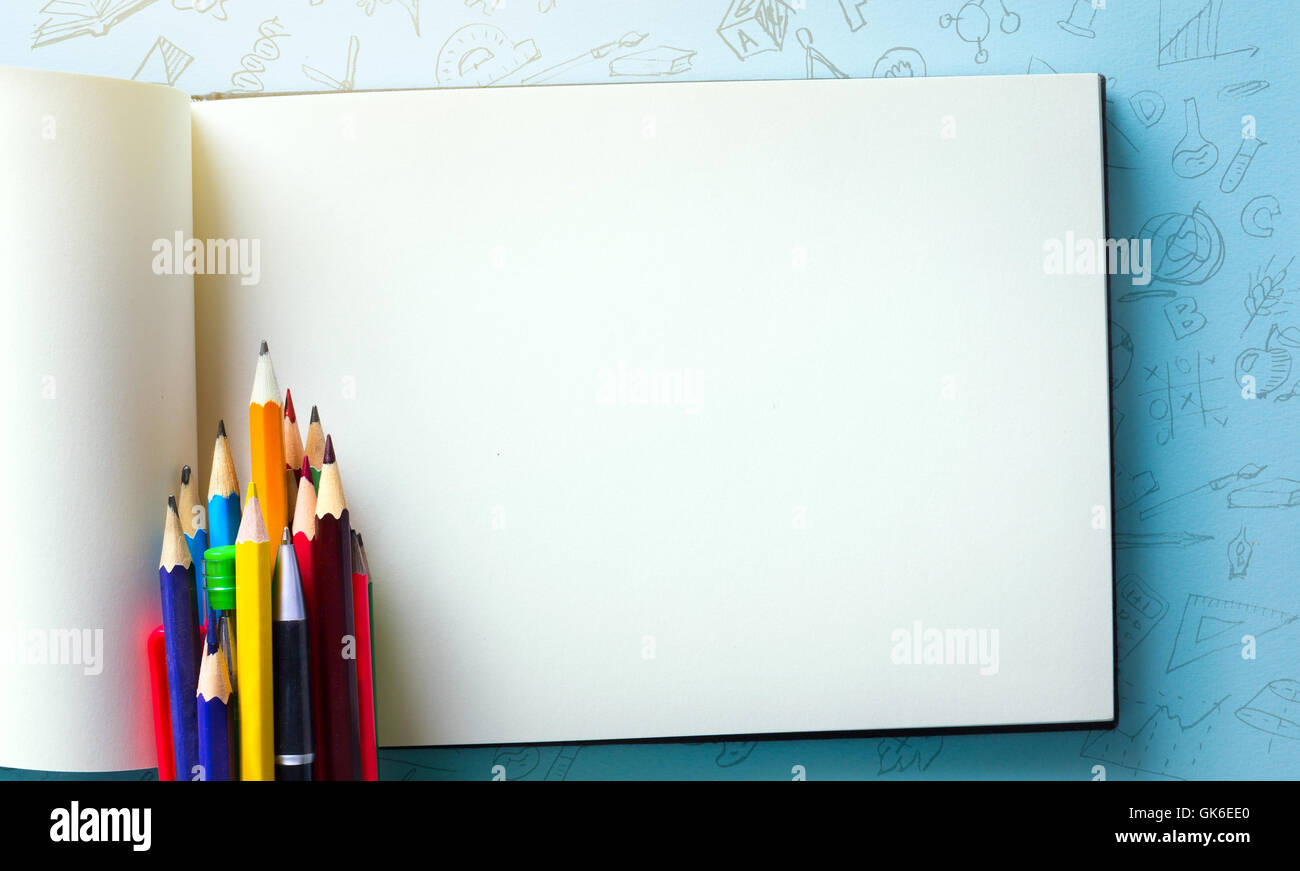 Art welcome Back To School Banner; School Supplies Tumblr Stock Photo ...