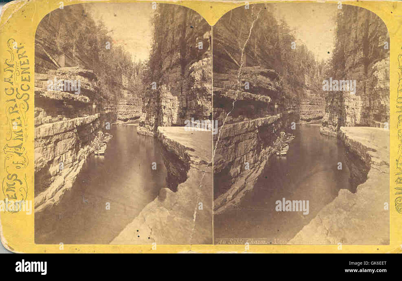 Au Sable Chasm, located in New York, is a scenic natural landmark known ...