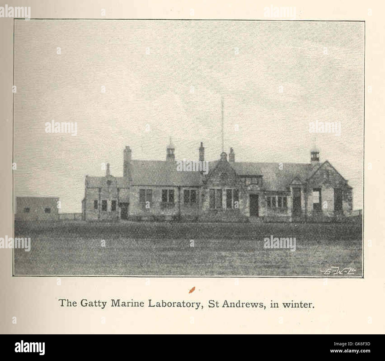 An image of the Gatty Marine Laboratory at St Andrews during winter ...