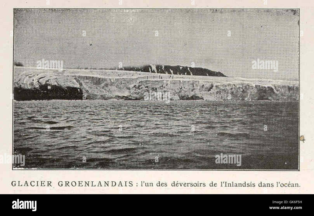 Glacier Groenlandais, one of the outlets of the Inland Ice Sheet in the ...