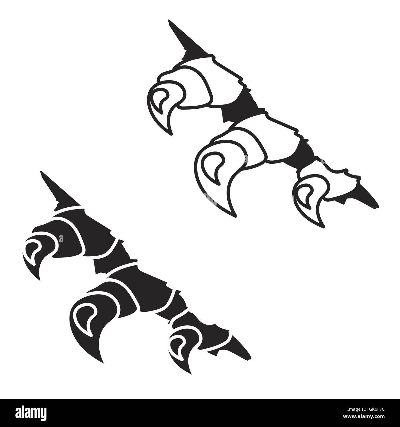 Illustration scary green monster claw Stock Vector Images - Alamy