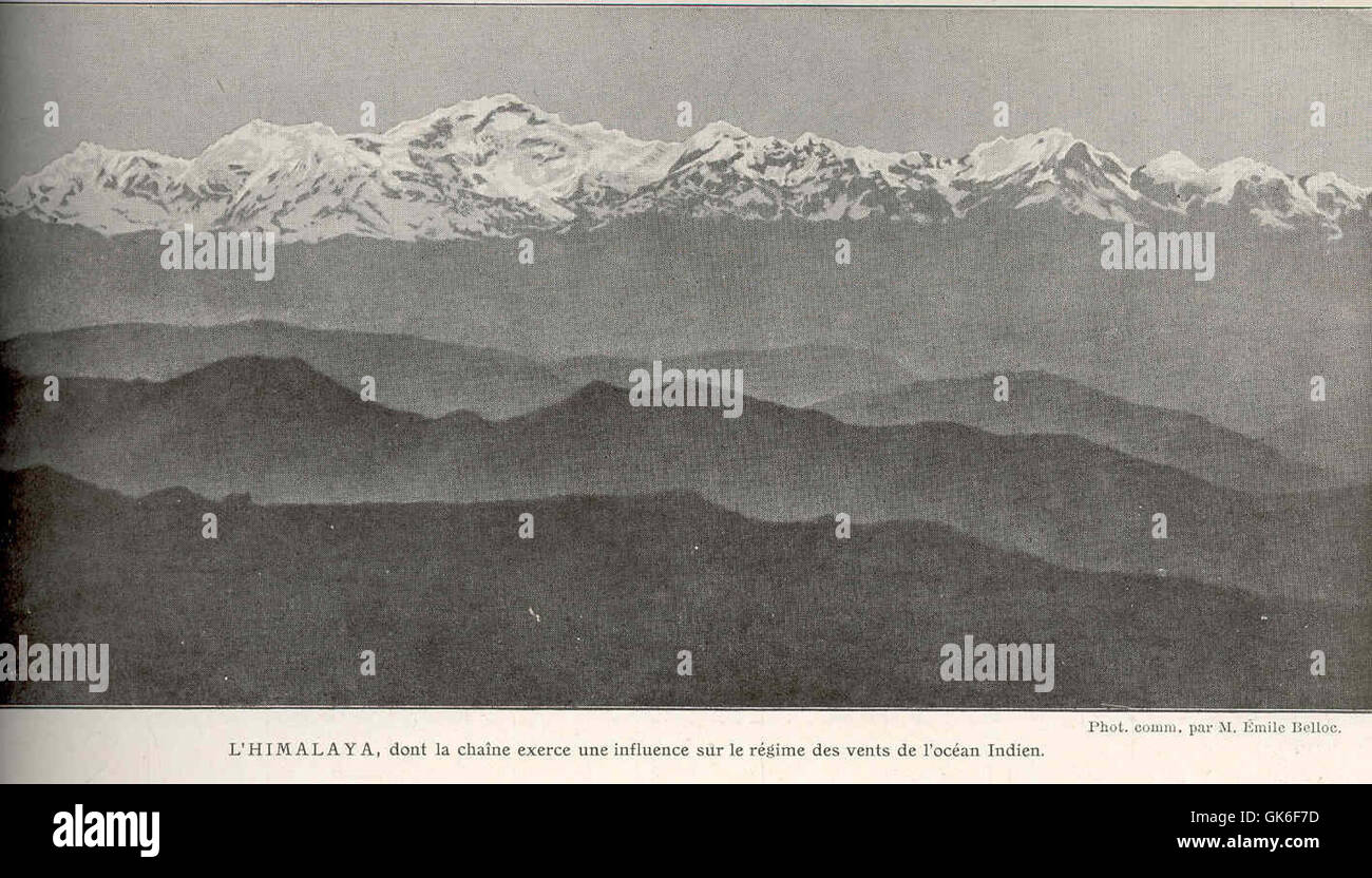 The Himalayas, with their massive mountain chain, influence the wind ...