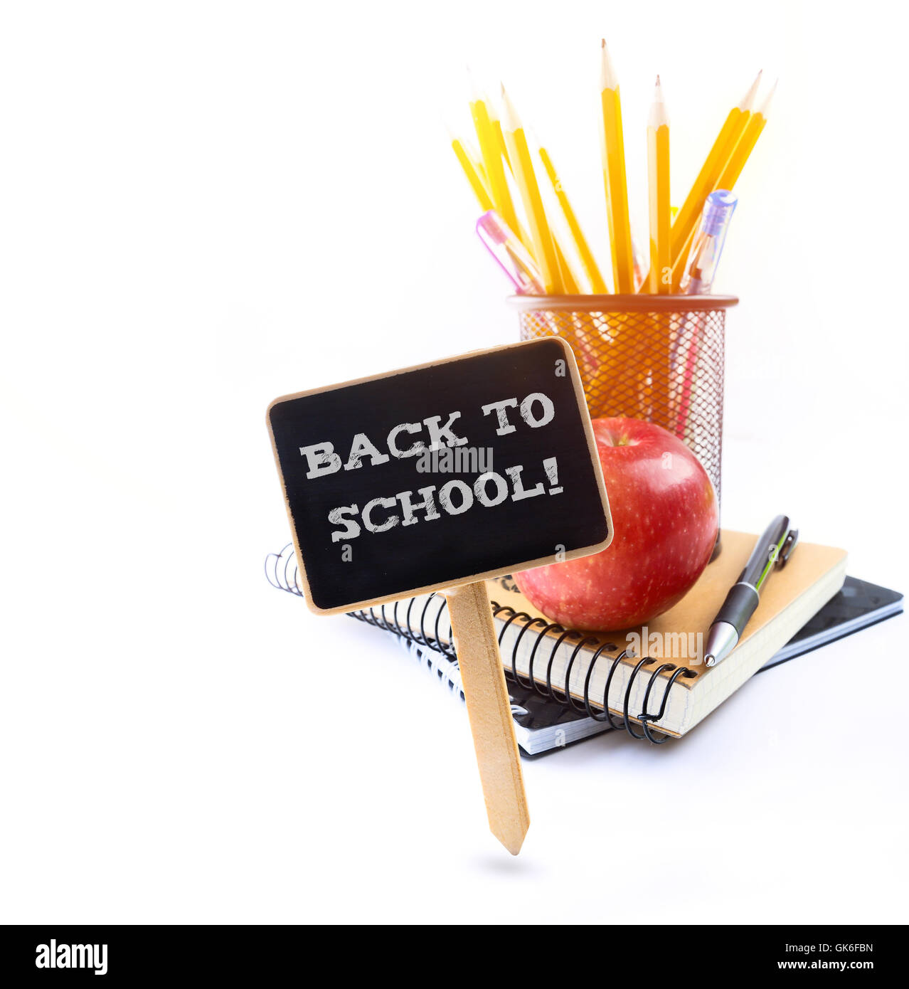 Banner template school supplies Cut Out Stock Images & Pictures - Alamy
