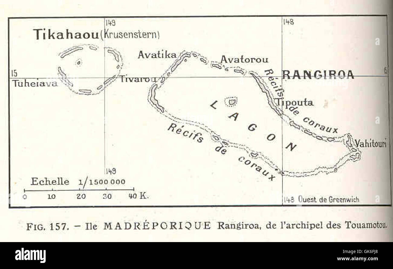 Rangiroa map hi-res stock photography and images - Alamy