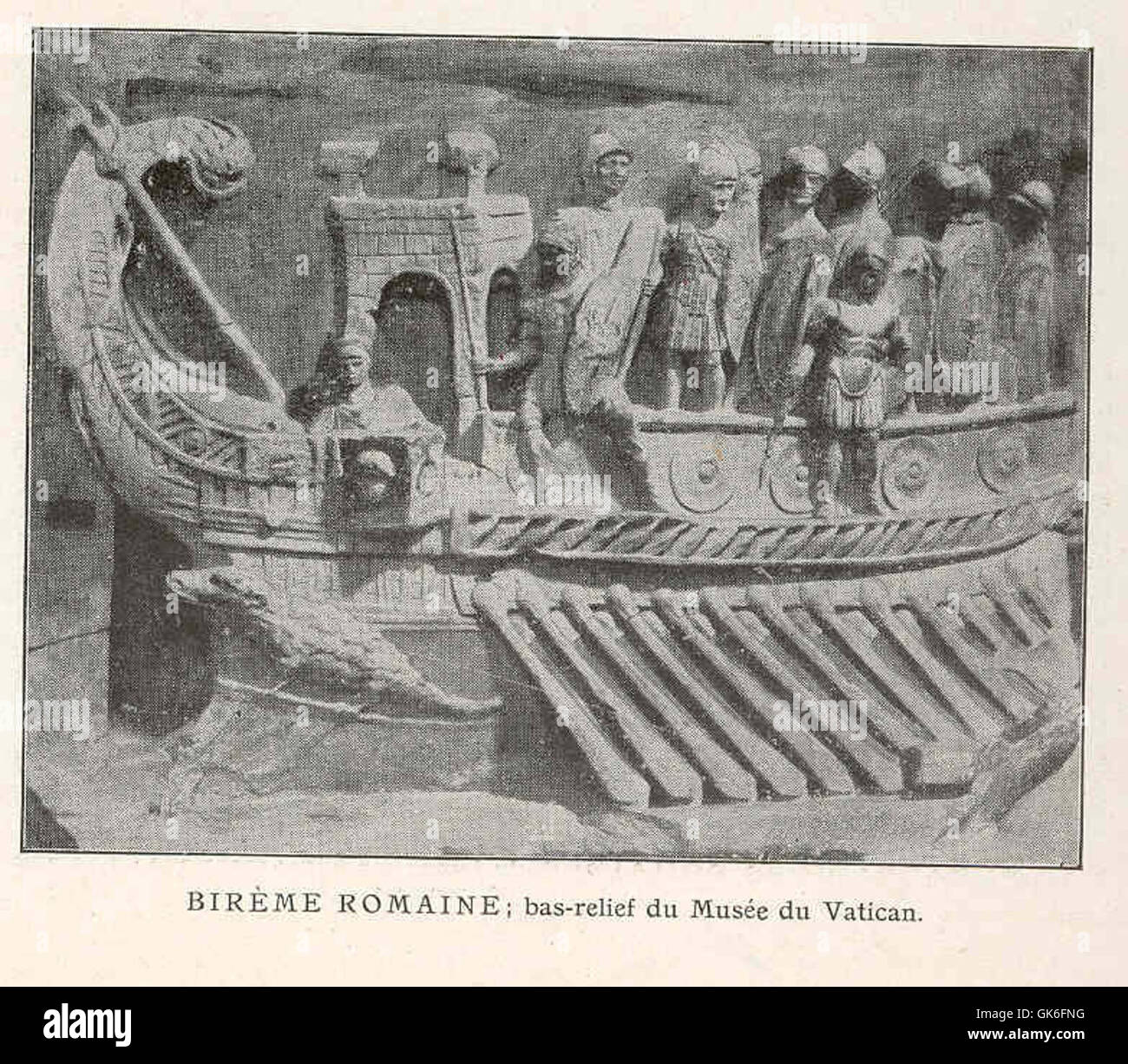 The bas-relief titled *Bireme Romaine*, housed in the Vatican Museum ...