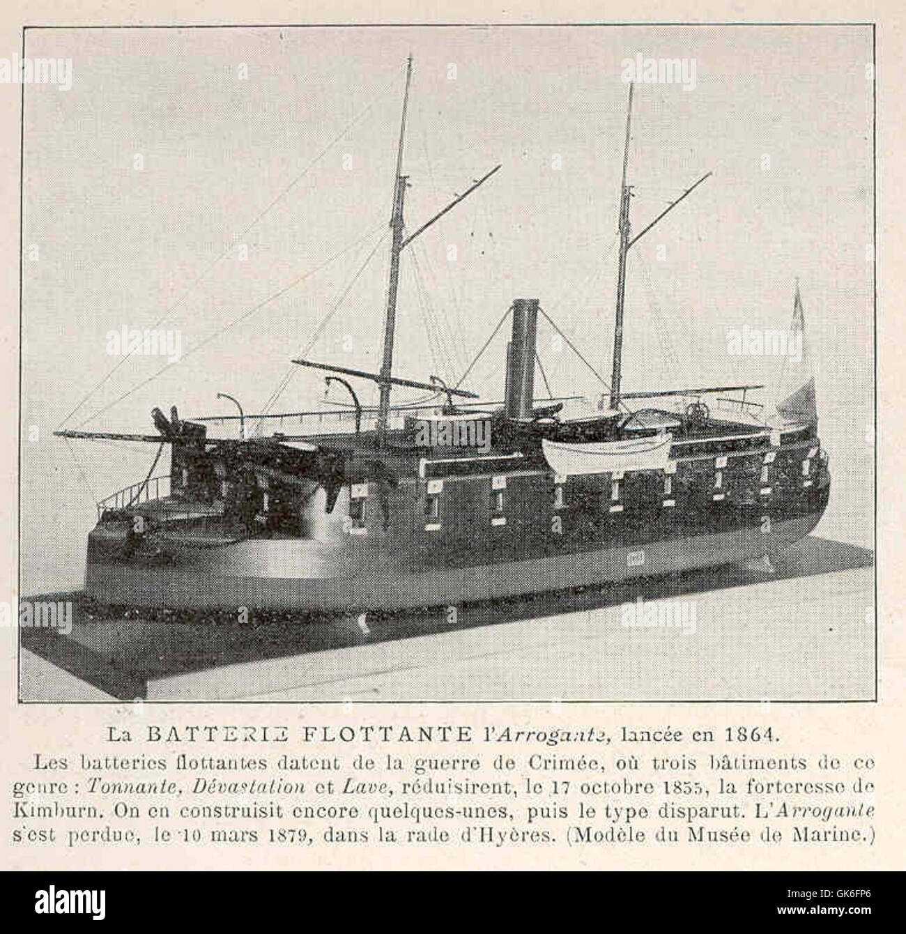 The floating battery 'L'Arrogante' was a French naval vessel launched ...